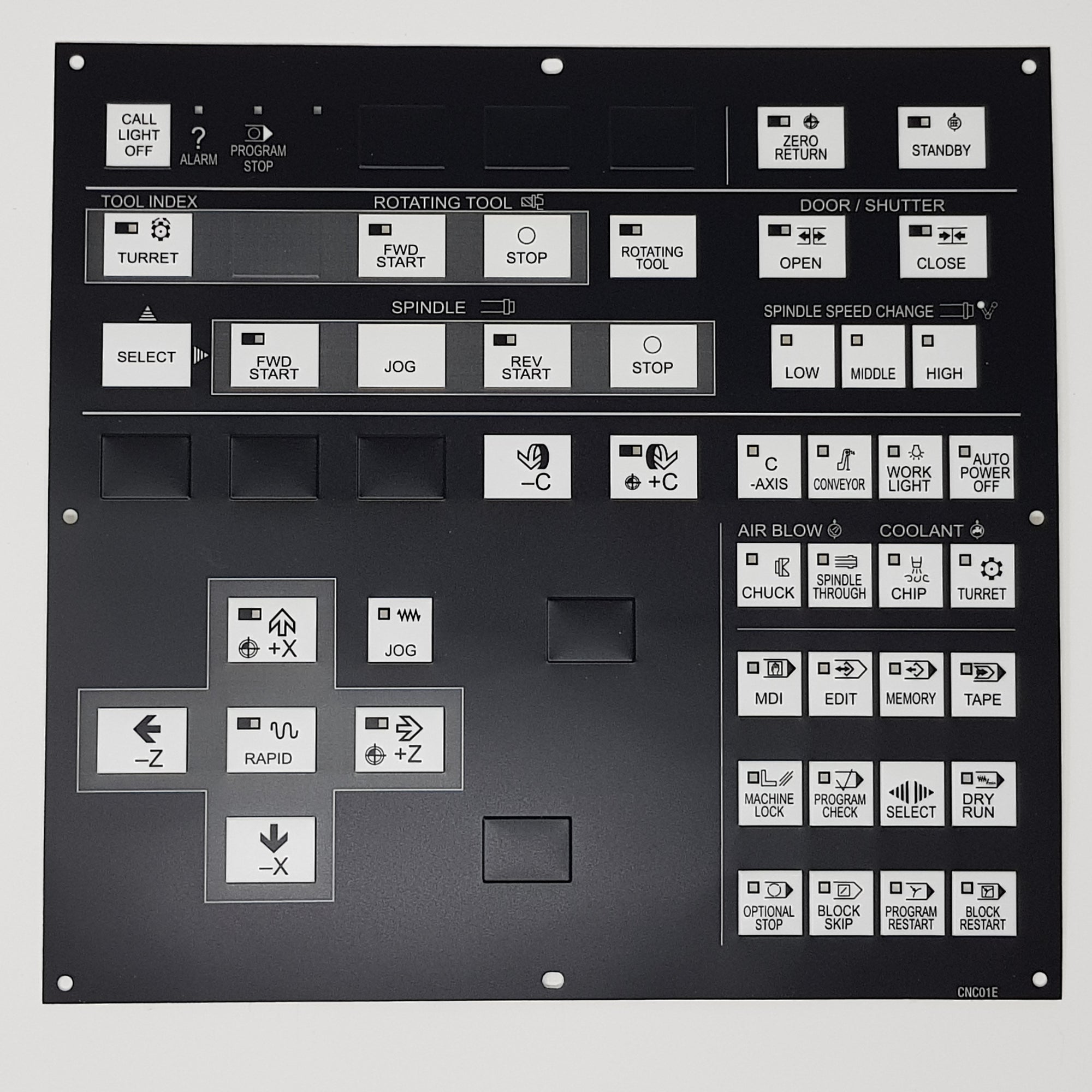 CNC01E Hitachi Seiki Main Control Board Membrane Keysheet — Pollard CNC ...
