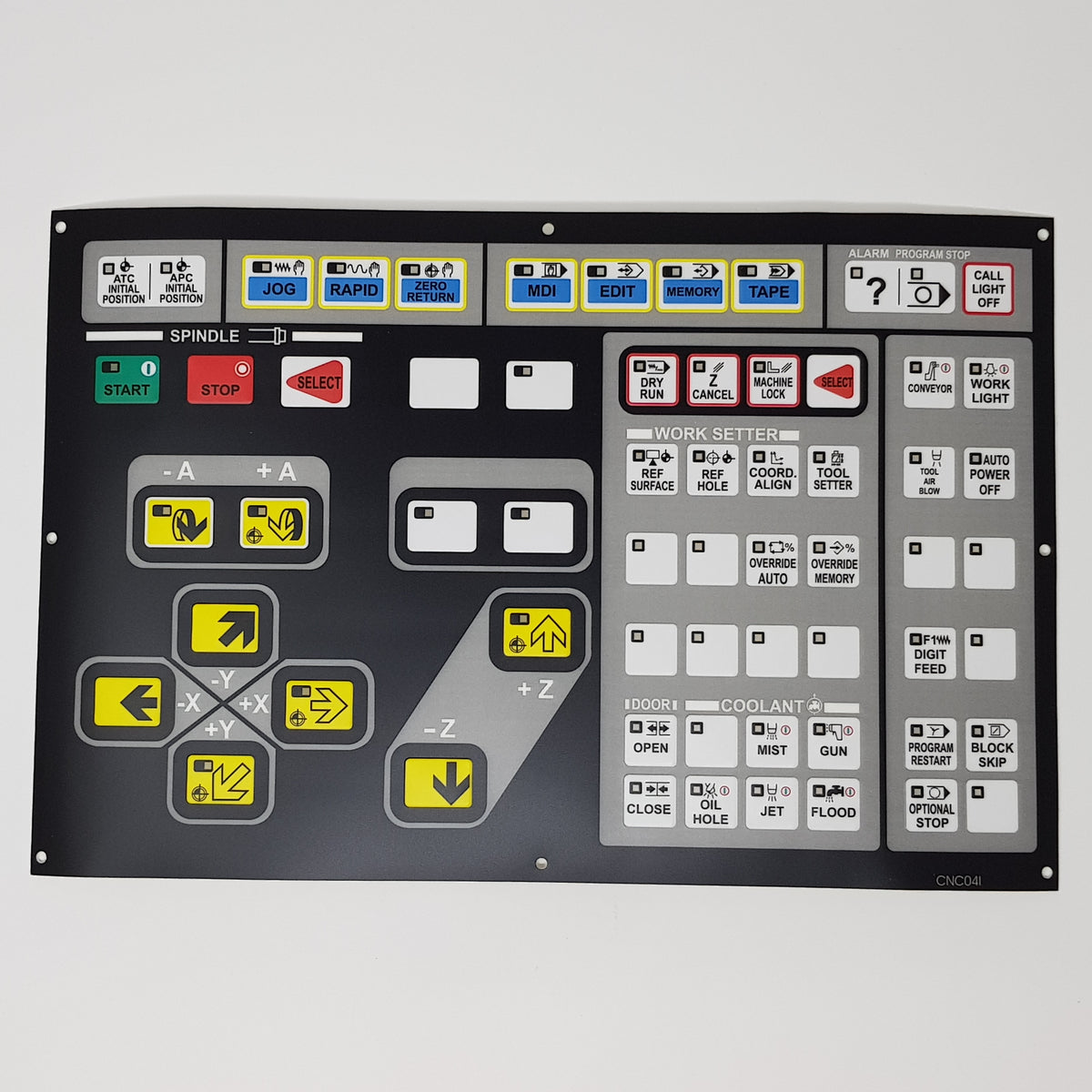 CNC04I Hitachi Seiki Main Control Board Membrane Keysheet — Pollard CNC ...