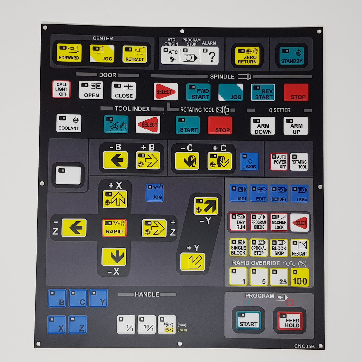 CNC05B Hitachi Seiki Main Control Board Membrane Keysheet — Pollard CNC ...
