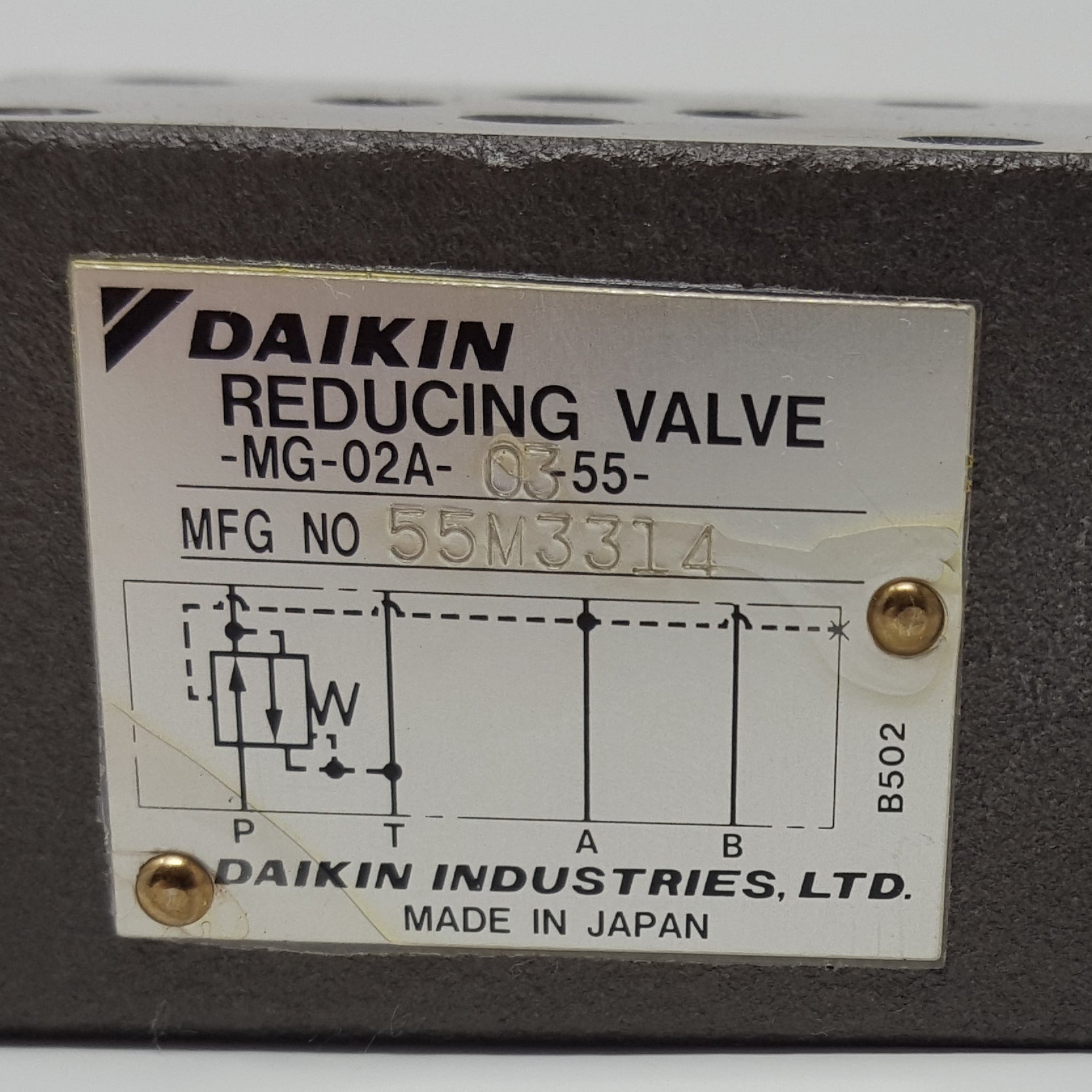 MG-02A-03-55 Daikin Reducing Valve — Pollard CNC Spares Ltd